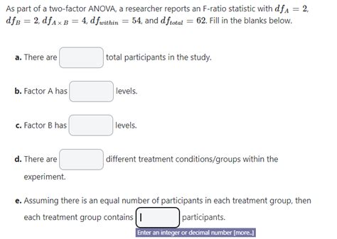 Solved As Part Of A Two Factor ANOVA A Researcher Reports Chegg Com