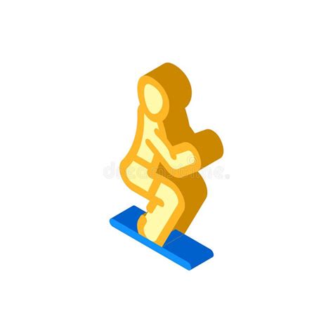 Bicep Curls Fitness Exercise Arm Isometric Icon Vector Illustration Stock Illustration