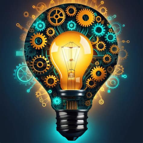 Premium Vector Creative Light Bulb On Blue Background Innovation Concept Creative Light Bulb