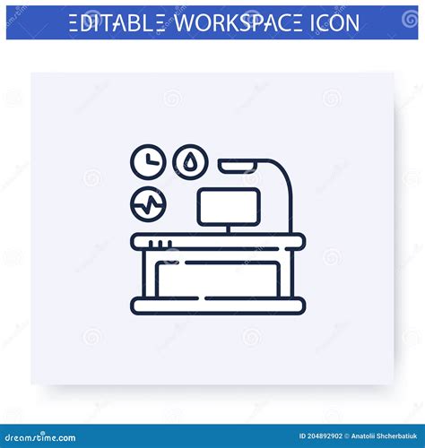 Desktop Pc Line Icons Signs Set Design Collection Of Computer Desktop