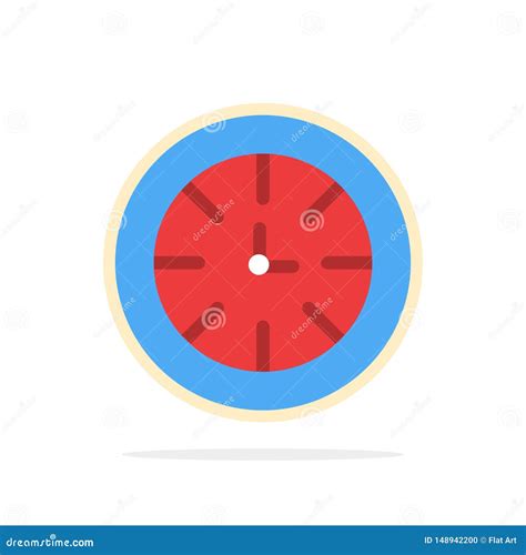 Watch Timer Clock Global Abstract Circle Background Flat Color Icon