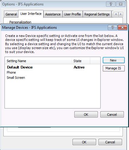Device Specific Settings