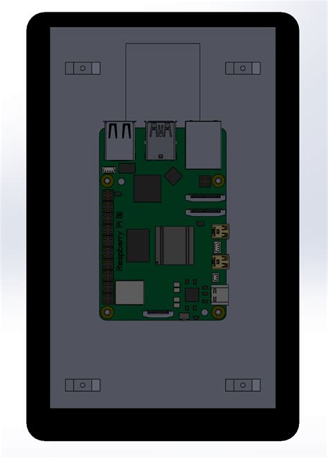 Official Raspberry Pi Touch Display 2 Reference Model Da Rojikku Scarica Il Modello Stl