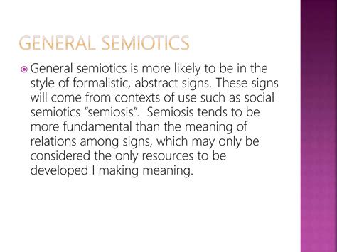 Semiotics Powerpoint By Annabelle Parish Pptx