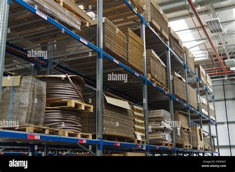 Pallets Of Carton Boxes Stock Photo Alamy