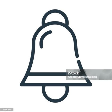 매달려 종 얇은 선 아이콘 벨 도구 및 기구 개념 격리 윤곽 기호에서 금 선형 아이콘 웹 디자인 및 앱에 대한 벡터 그림 기호 요소입니다 0명에 대한 스톡 벡터 아트 및