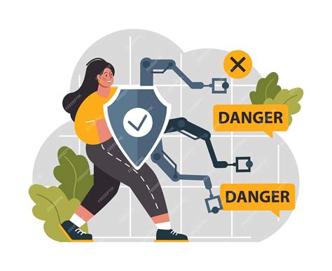 Premium Vector Cyber Or Web Security Set Artificial Intelligence Provide Data Protection And