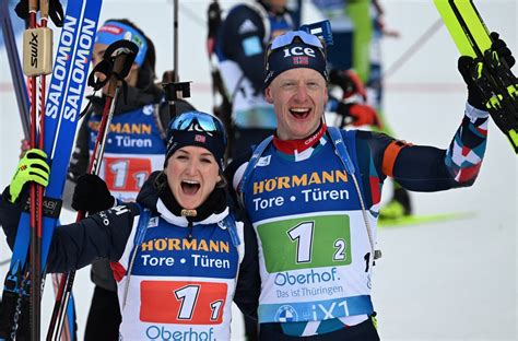 Biathlon WM Auch In Der Single Mixed Staffel Spielt Norwegen In Einer