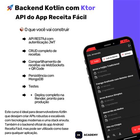 backend com ktor api do receita fácil daniel lopes hotmart