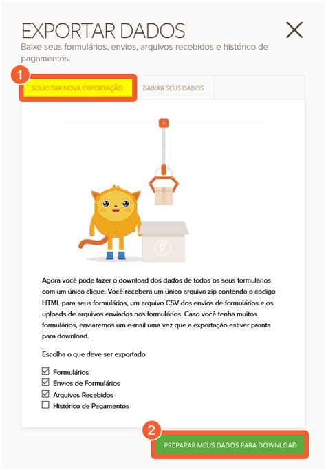 Como Exportar Todos os seus Dados de uma Só Vez