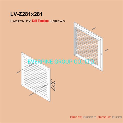 Z Bladed Steel Fireblock Louver Lv Z281x281 Twins For Min 35mm Doors
