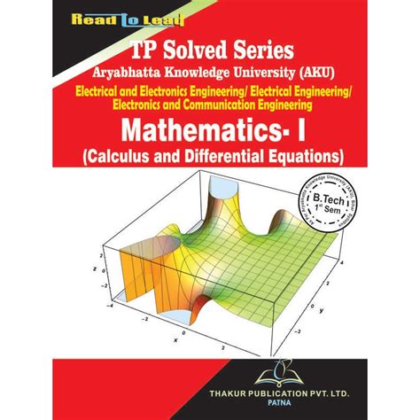 Mathematics I Calculus And Differential Equations