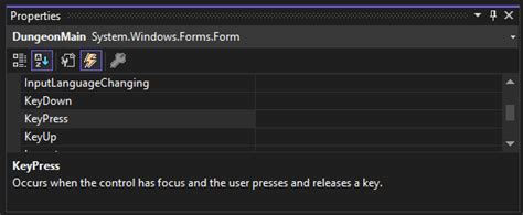 Responding To Key Events In C