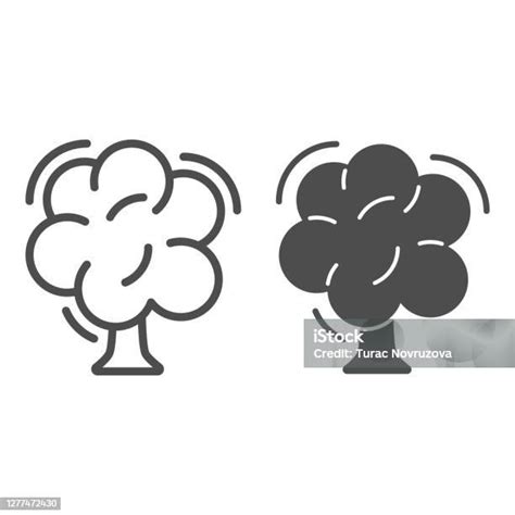 나무 선과 단단한 아이콘 정원과 원예 개념 흰색 배경에 오크 기호 모바일 개념 및 웹 디자인을위한 윤곽 스타일의 숲 기호 벡터 그래픽 정원에 대한 스톡 벡터 아트 및 기타