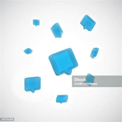 파란색 고상한 3d 스피치 버블 벡터 일러스트레이션 0명에 대한 스톡 벡터 아트 및 기타 이미지 0명 3차원 형태 개념 Istock