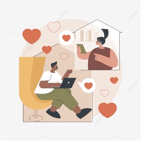 Online Concept Vector Art Png Online Relationships Abstract Concept Vector Illustration