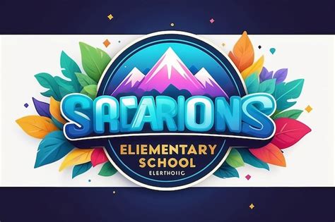 Gradient Elementary School Logo Design Premium Ai Generated Image