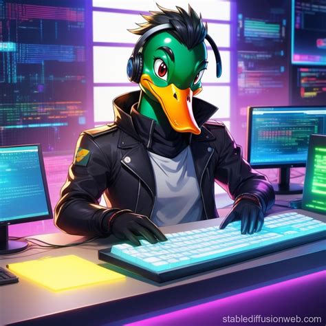 Duck Hacking Animation S Charming Protagonist Stable Diffusion Online