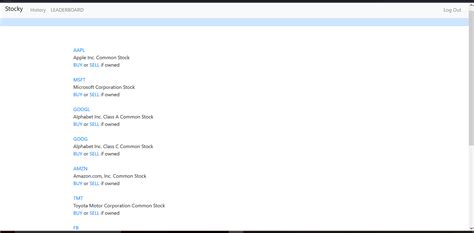 Stock Market Simulator Devpost