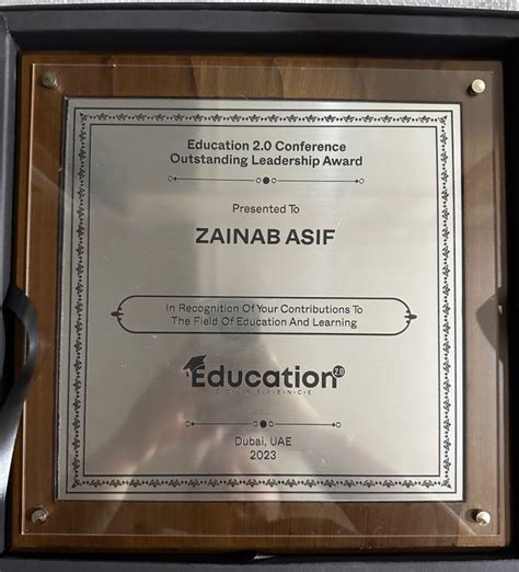 Zainab Asif On Linkedin Awards2023 Education2conf Leadership
