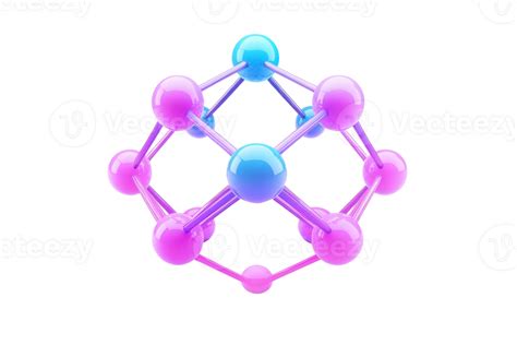 A Vibrant Molecular Structure Featuring Spherical Atoms Connected By Bonds In Varying Colors