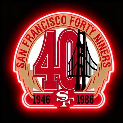 San Francisco 49ers Proud Nfl Led Big Logo Chains Sign Chains For Fans