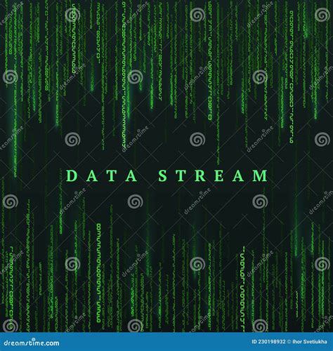 Matrix Green Numbers Sci Fi Or Futuristic Abstract Background Stock Vector Illustration Of
