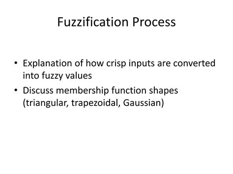 Fuzzy Logic Presentation Outlines The Presentation Structure Ppt