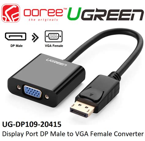 Ugreen Display Port Dp Male To Vga Female Converter Adapter With Support 1920 1080 60hz Ug