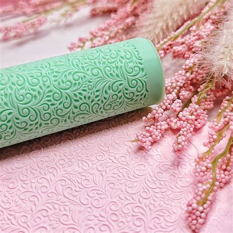 Polymer Clay Texture Rollers Small Floral Texture Roller