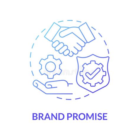 Brand Promise Blue Gradient Concept Icon Stock Vector Illustration Of