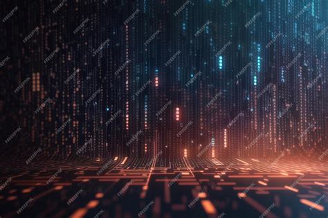 Premium Photo Futuristic Binary Code Matrix Texture Backdrop For