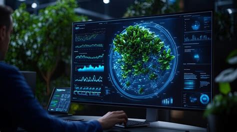 Digital Ecosystem Visualization With Data Analytics Premium Ai Generated Image