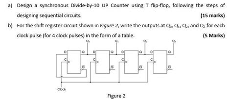 Solved A Design A Synchronous Divide By 10 Up Counter Using