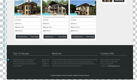 Responsive Web Design Computer Software Joomla Template Page Footer Png