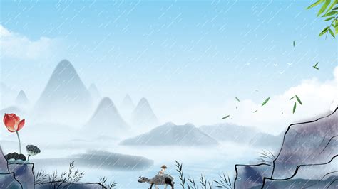 清明时节雨纷纷 牧童 水墨清明节壁纸1920x1080高清大图 彼岸桌面