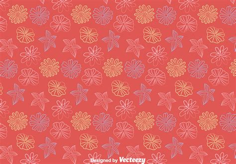 Line Flowers Pattern Vector 140595 Vector Art At Vecteezy
