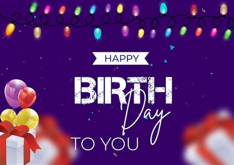 생일 축하합니다 디자인 배경 프리미엄 벡터