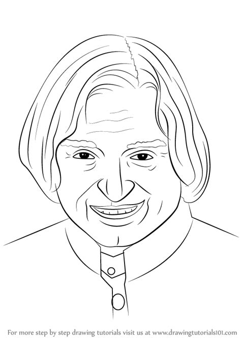 How To Draw Apj Abdul Kalam Step By Step Learn Drawing By This