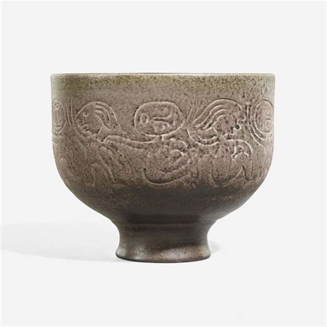 Edwin And Mary Scheier Vase With Figures Auction