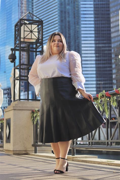 Plus Size Pleated Midi Skirt Natalie In The City