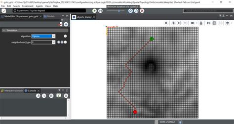 Computation Of The Shortest Path On A Grid Of Cells Gama Platform