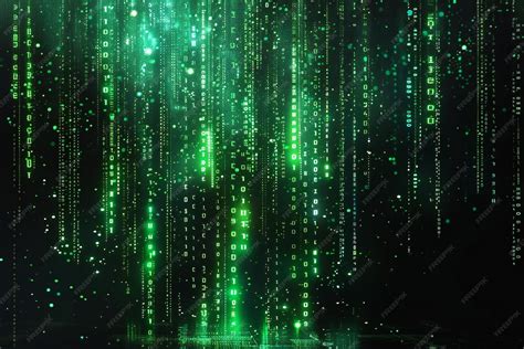Premium Photo Breathtaking Visual Highlighting Green Code Matrix Background High Quality High