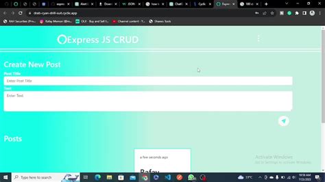Rafay Memon On Linkedin Webdevelopment Nodejs Expressjs Crudoperations Realtimeposting