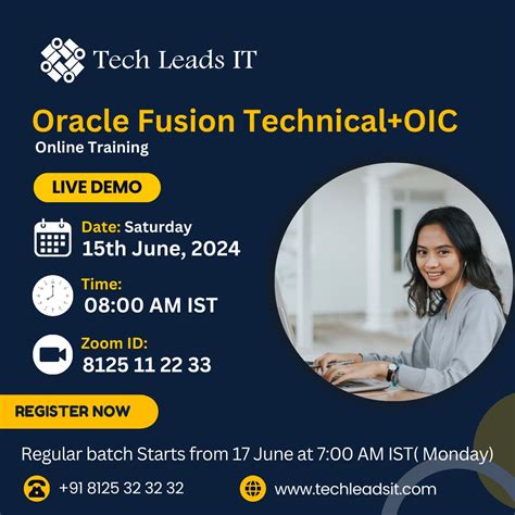 Tech Leads It On Linkedin 🔶 Oracle Fusion Technical Oic Online Training Live Demo On 15th June…