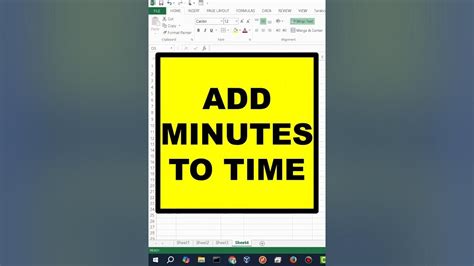 Add Minutes To Time In Excel Excel Exceltips Exceltricks Computertricks Trending Youtube