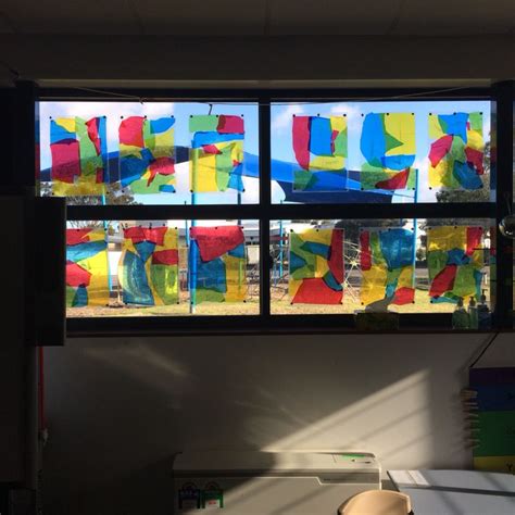 My New Window Display Laminated Cellophane Window Art Classroom