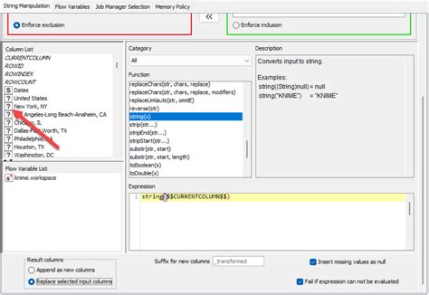 Flow Variable For Data Type In Column Rename Node Knime Analytics