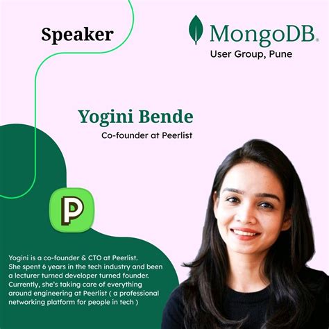 Mongodb User Group Pune On Linkedin Mugpunespeakers Mugpune Mongodb Peerlist Mongodbusergroup