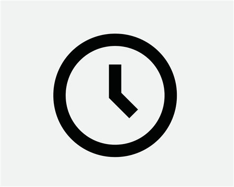Clock Line Icon Watch Time Timer Reminder Alarm Stopwatch Deadline Linear Symbol Analogue